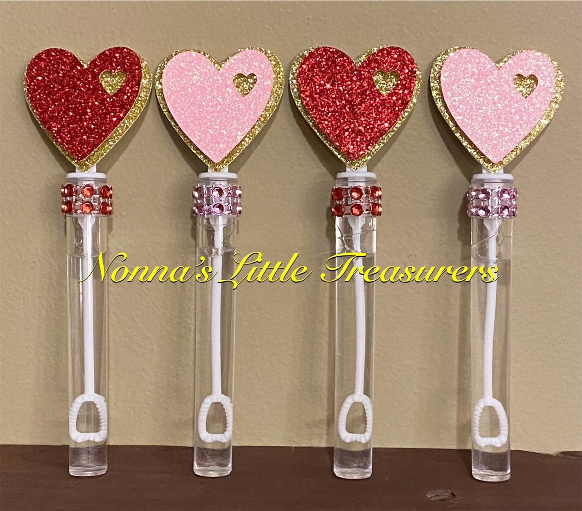 Valentines Day Bubble Wandsvalentines Day Birthday - Etsy