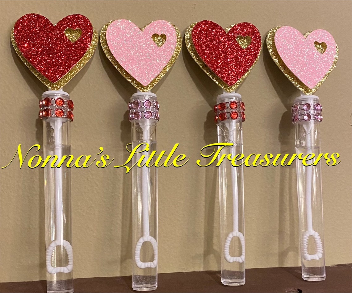 Valentines Day Bubble Wandsvalentines Day Birthday - Etsy