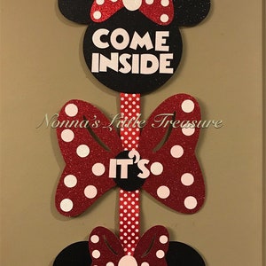 Minnie Mouse Door Sign,minnie Mouse Birthday,red and White Polka Dot ...