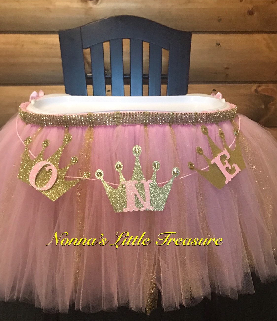 Pink And Gold High Chair Tutu Princess Pink And Gold High | Etsy