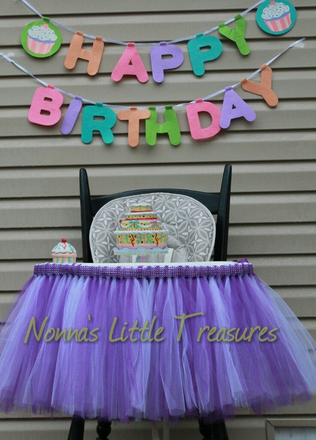 High Chair Tutu,purple High Chair Tutu,first Birthday, High Chair Skirt ...