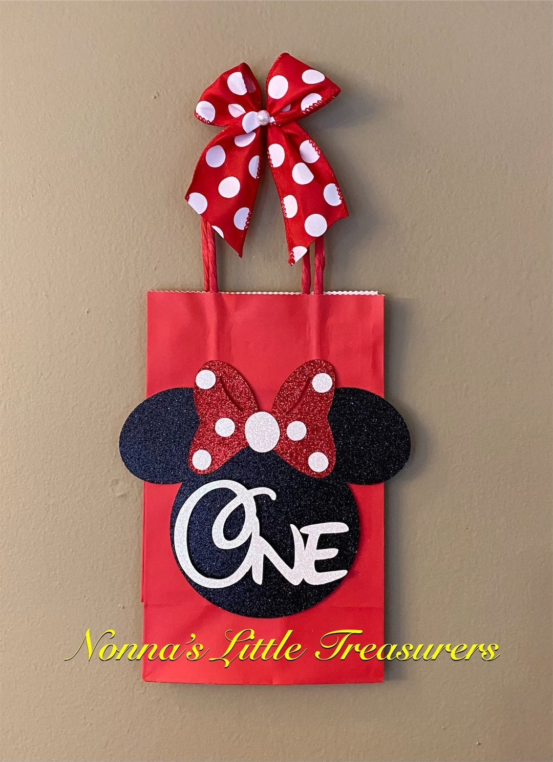 Minnie Mouse Favor Bag,red and Black Minnie Mouse,minnie Mouse First ...