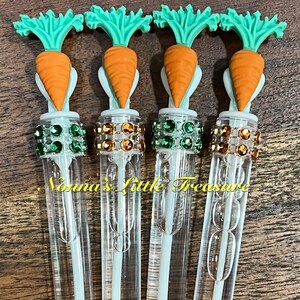12 Easter Carrot Bubble Wand Favors,easter Bunny Bubble Favor,lovely ...