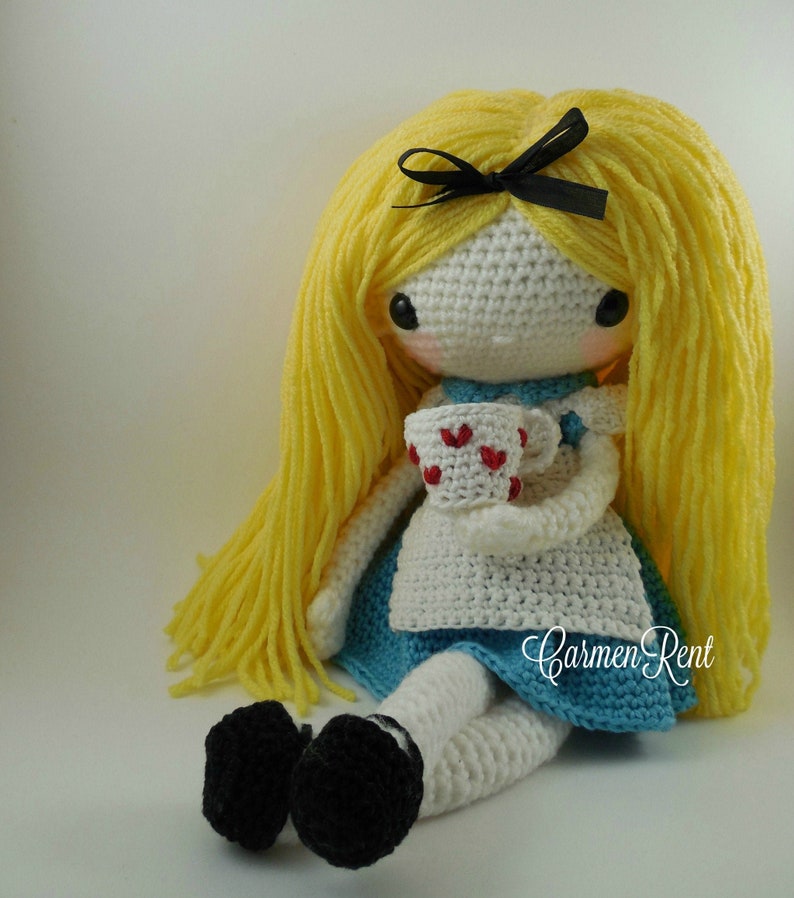 Alice Amigurumi Doll Crochet Pattern Pdf Etsy