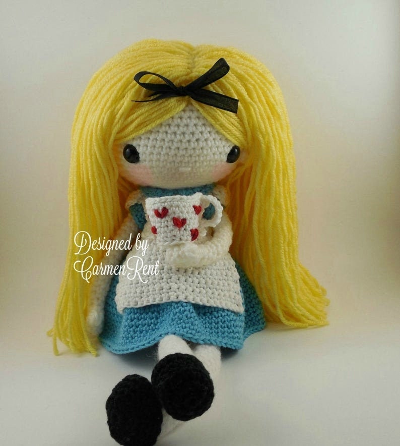 Alice Amigurumi Doll Crochet Pattern Pdf Etsy