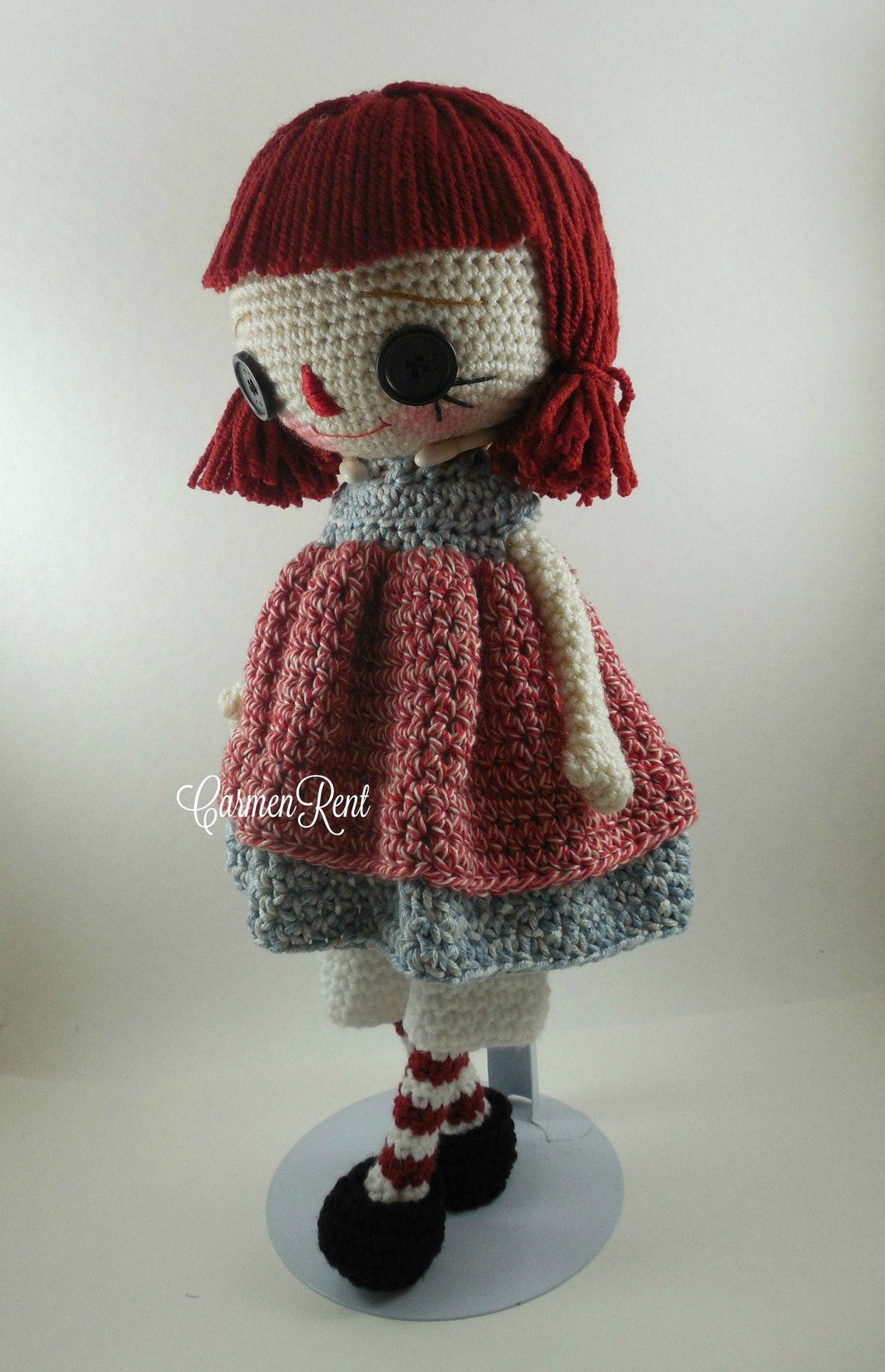 Raggedy Ann Amigurumi Doll Crochet Pattern PDF - Etsy