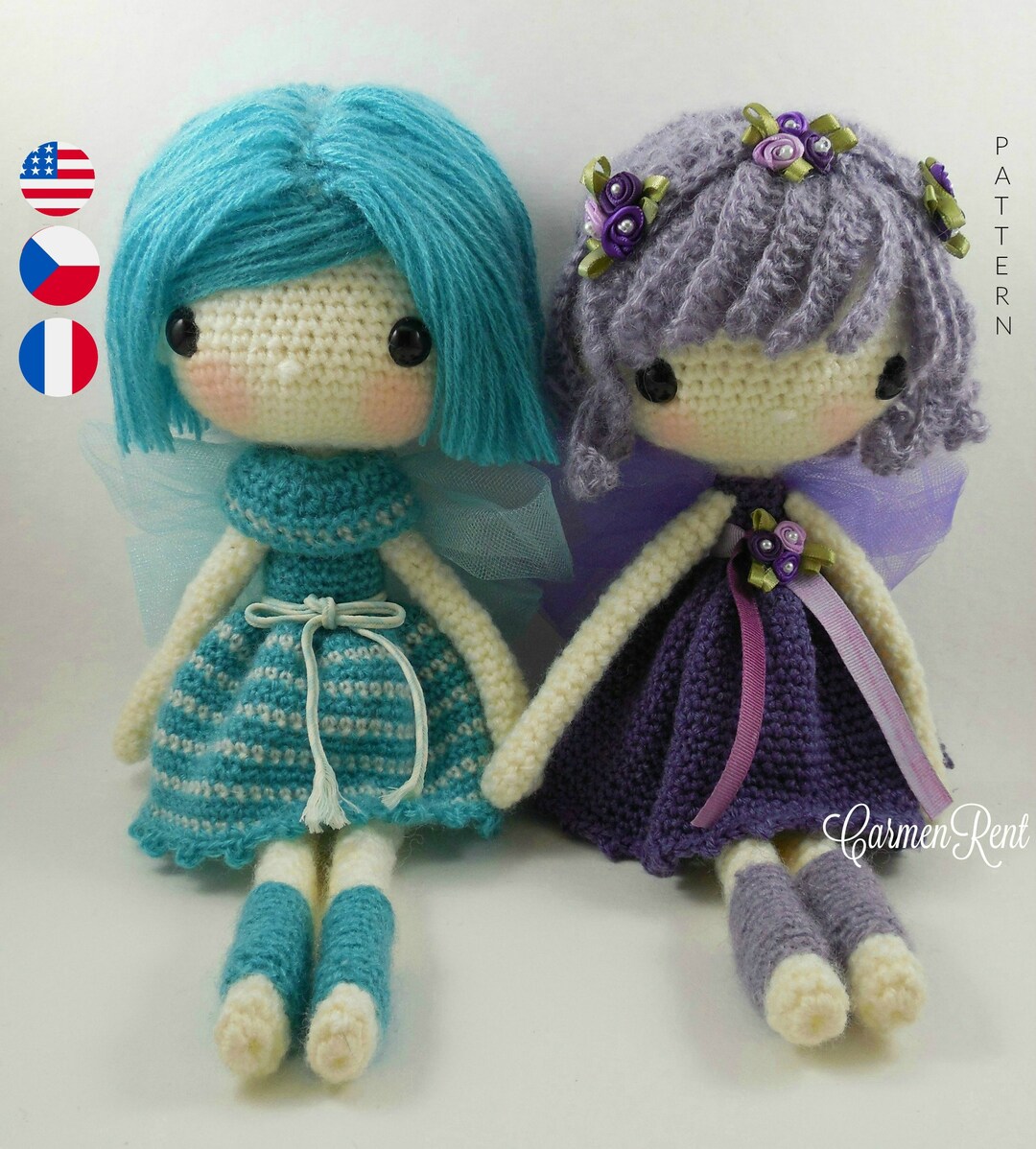 Hada Kathy 13 y Hada Maya 13Patrón de ganchillo muñeca Amigurumi - Etsy ...