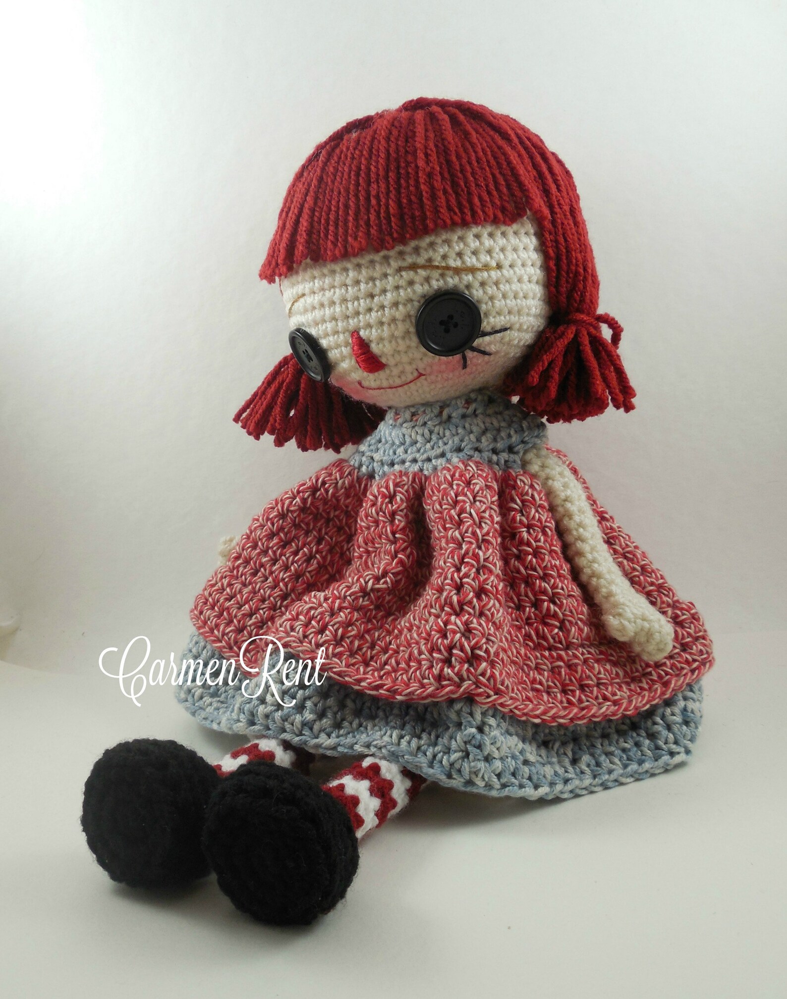 Raggedy Ann Amigurumi Doll Crochet Pattern PDF - Etsy