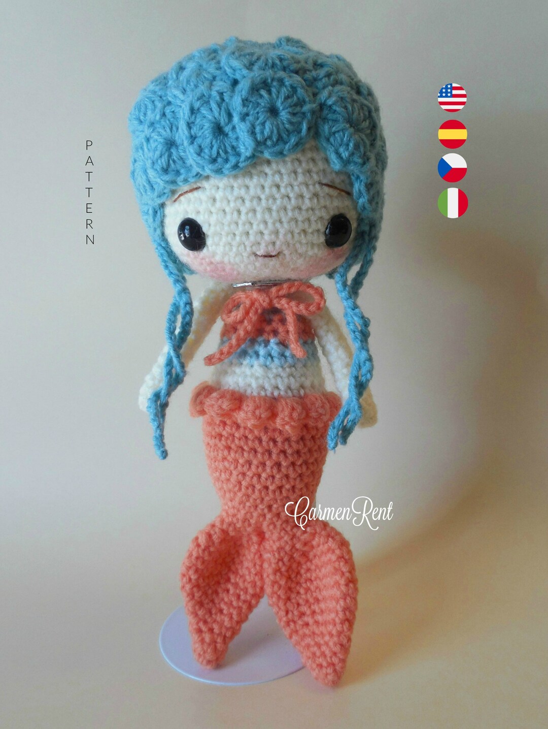 Sueli (the Mermaid)- Amigurumi Doll Crochet Pattern PDF - Etsy