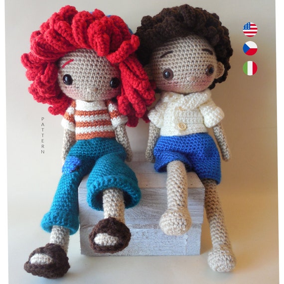 Sewing & Fiber Giulia Amigurumi Doll Crochet Pattern PDF Craft Supplies ...