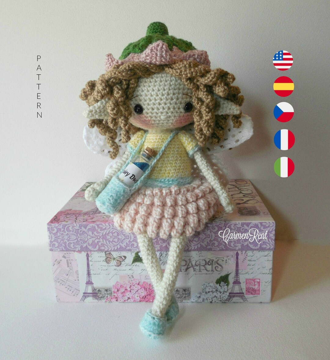Michaela the Fairy- Amigurumi Doll Crochet Pattern PDF. - Etsy