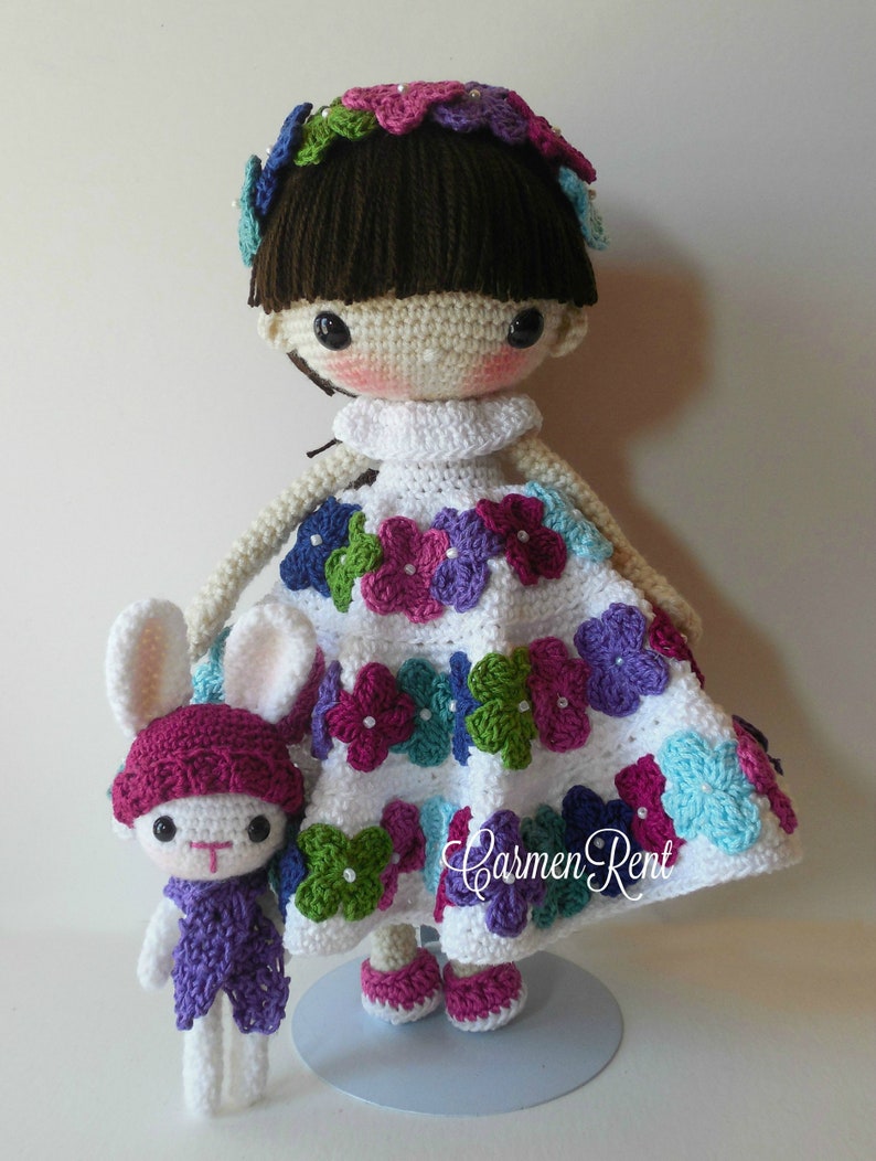 September and Her Rabbit Amigurumi Doll Crochet Pattern PDF | Etsy