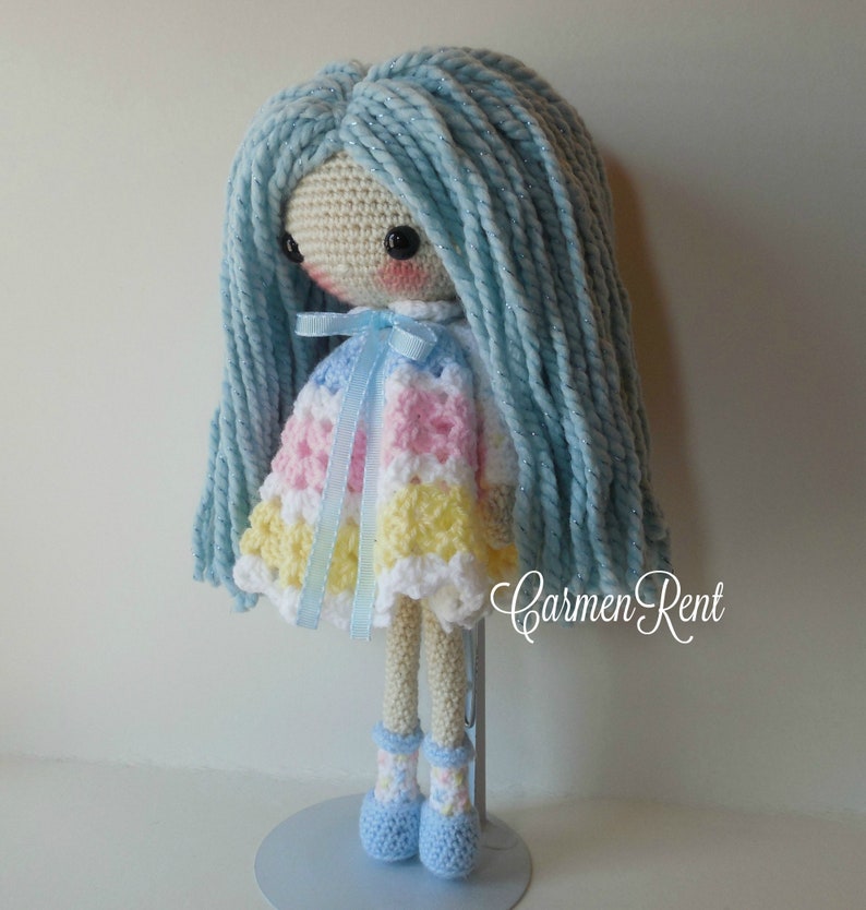 Pinkyellow And Blue Amigurumi Doll Crochet Pattern Etsy