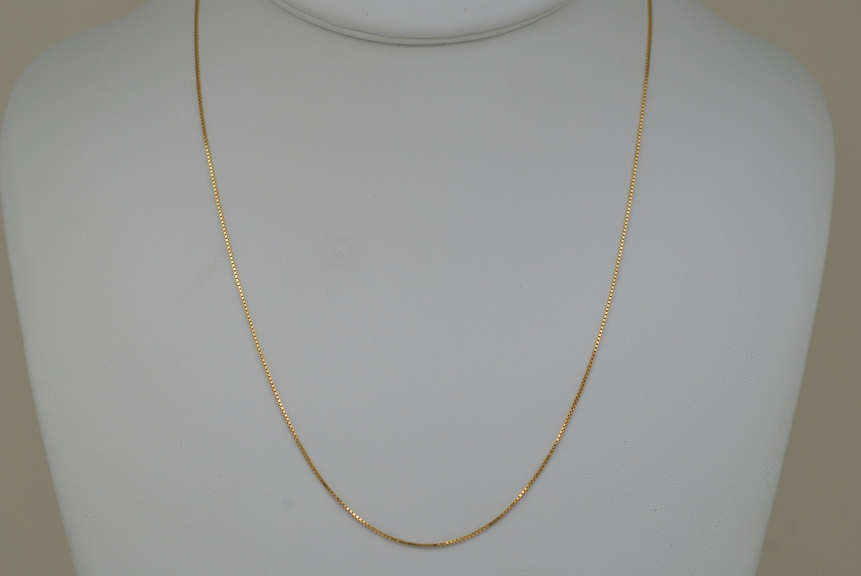 14K Solid Gold 18 Inches Fine Box Link Style Chain - Etsy