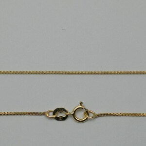 10K Solid Gold 14 Inches Box Baby Chain - Etsy