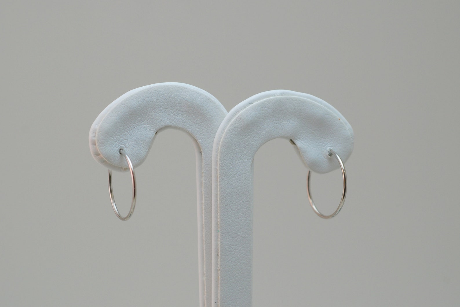 10K White Gold 15.5 Mm Sleeper Earrings - Etsy