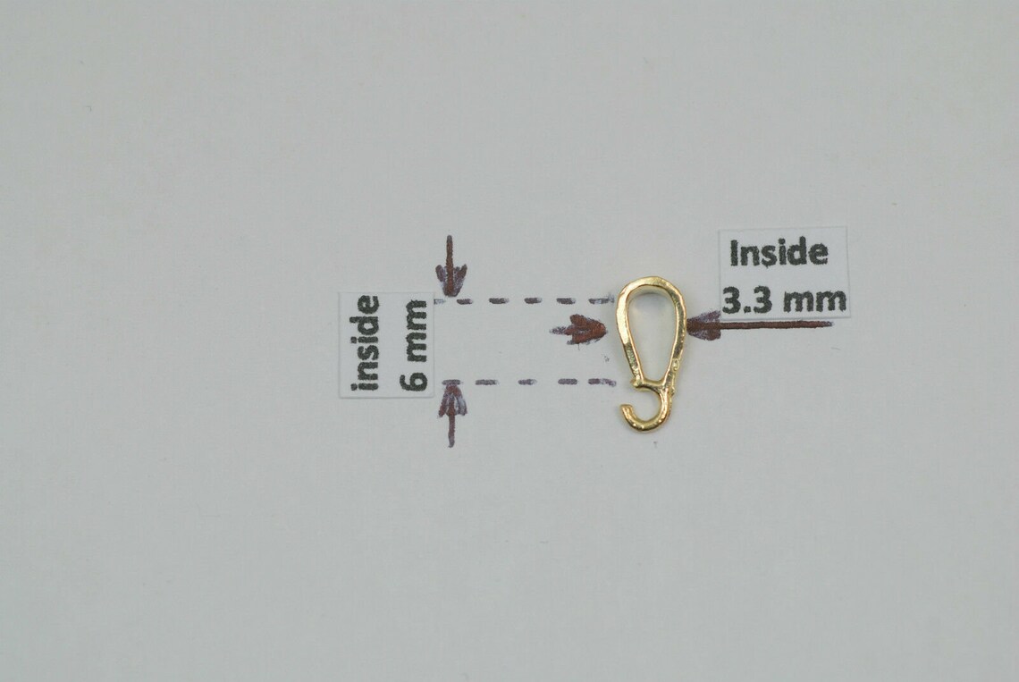 10K Solid Gold Small Size Bail - Etsy
