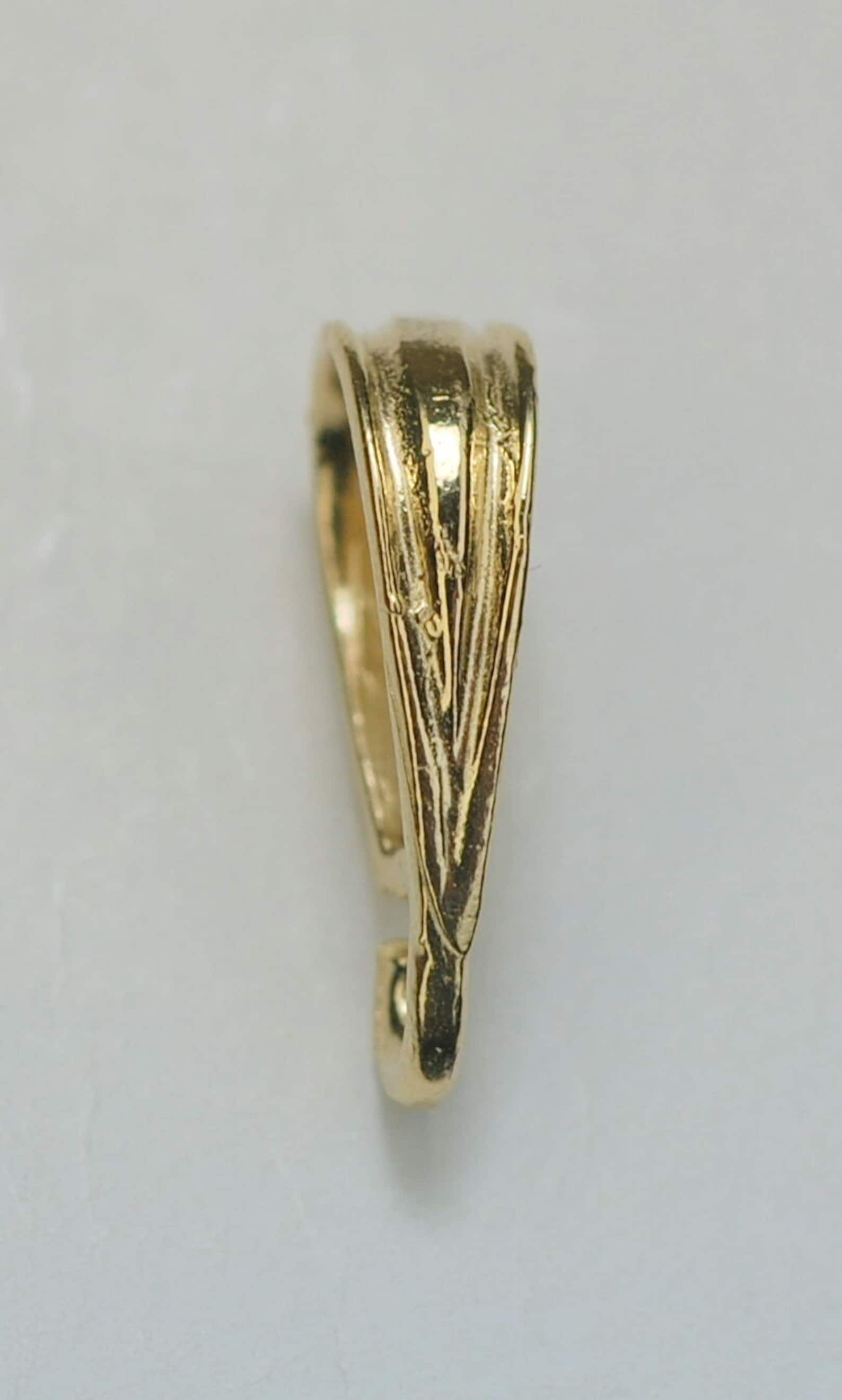14K Solid Gold Large Size Bail | Etsy