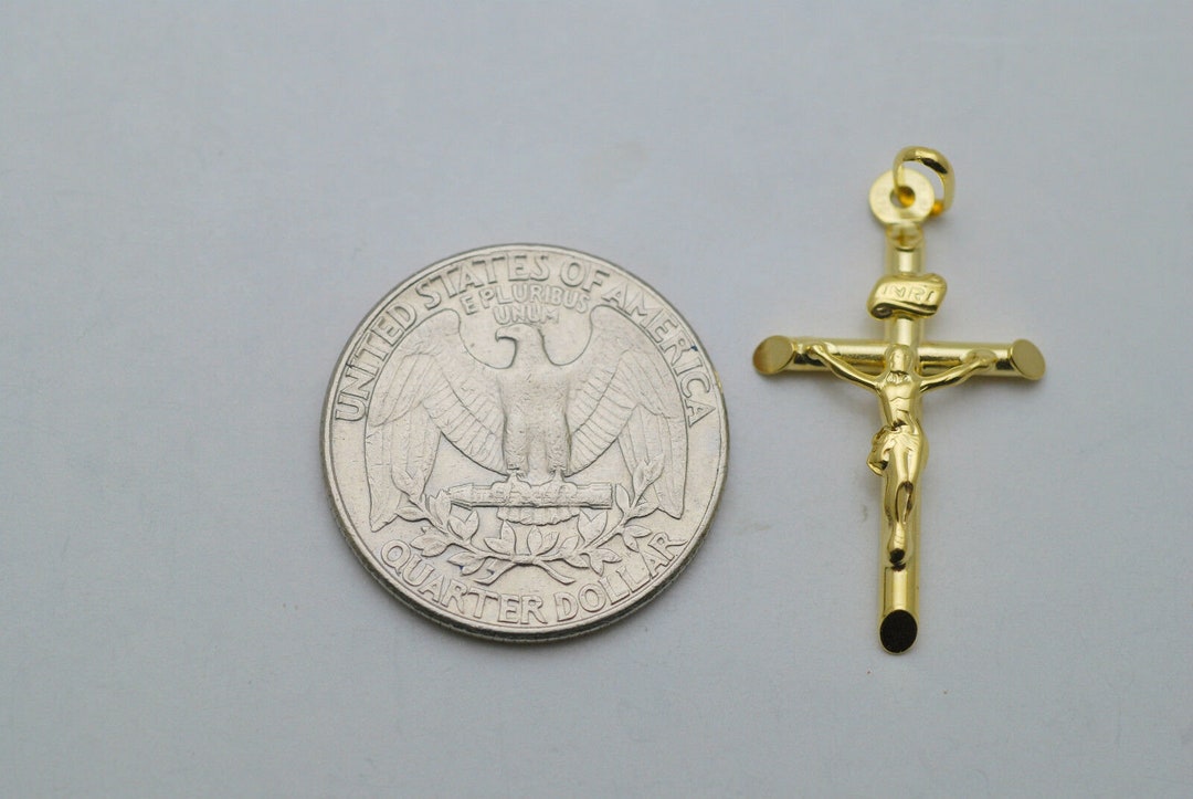 14K Gold Cross / Crucifix Pendant - Etsy