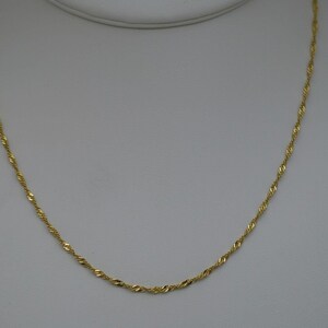 14K Solid Gold 16 Inches Singapore Style Chain - Etsy