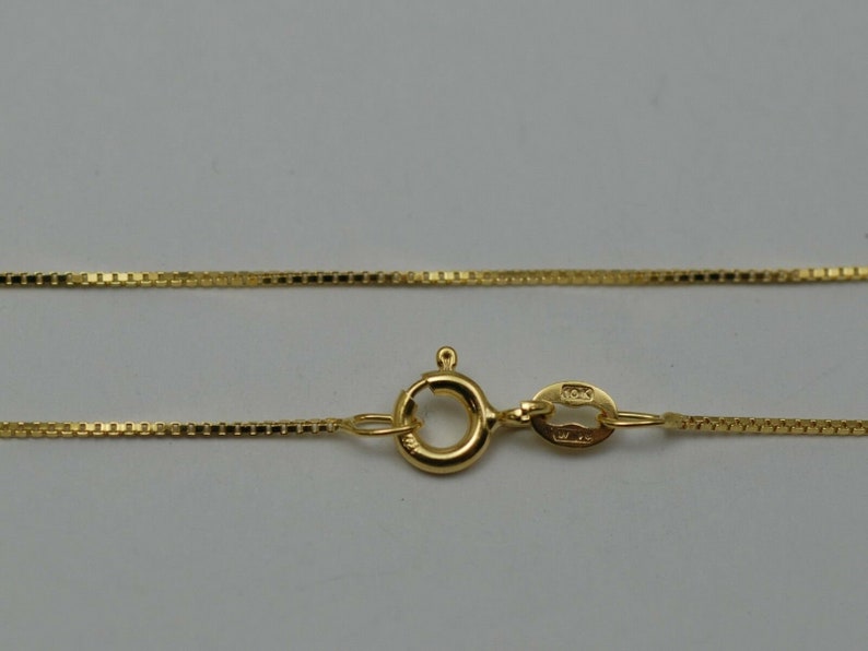 10K Solid Gold 22 Inches Fine Box Chain - Etsy
