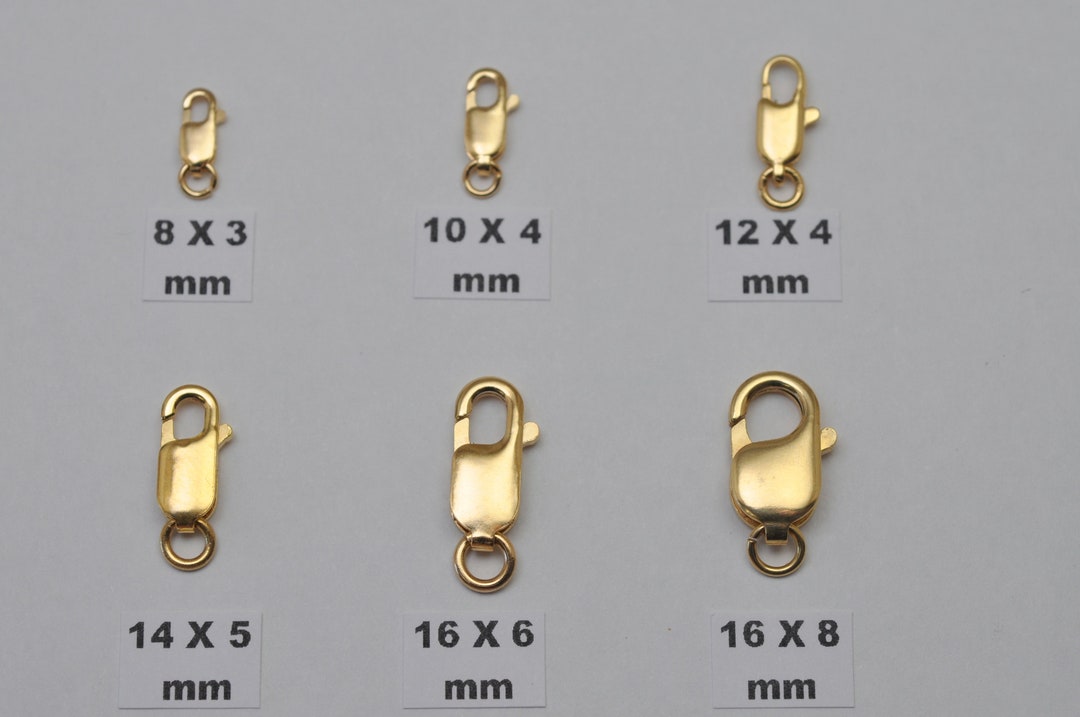 18K Solid Gold Lobster Claw Clasp - Etsy