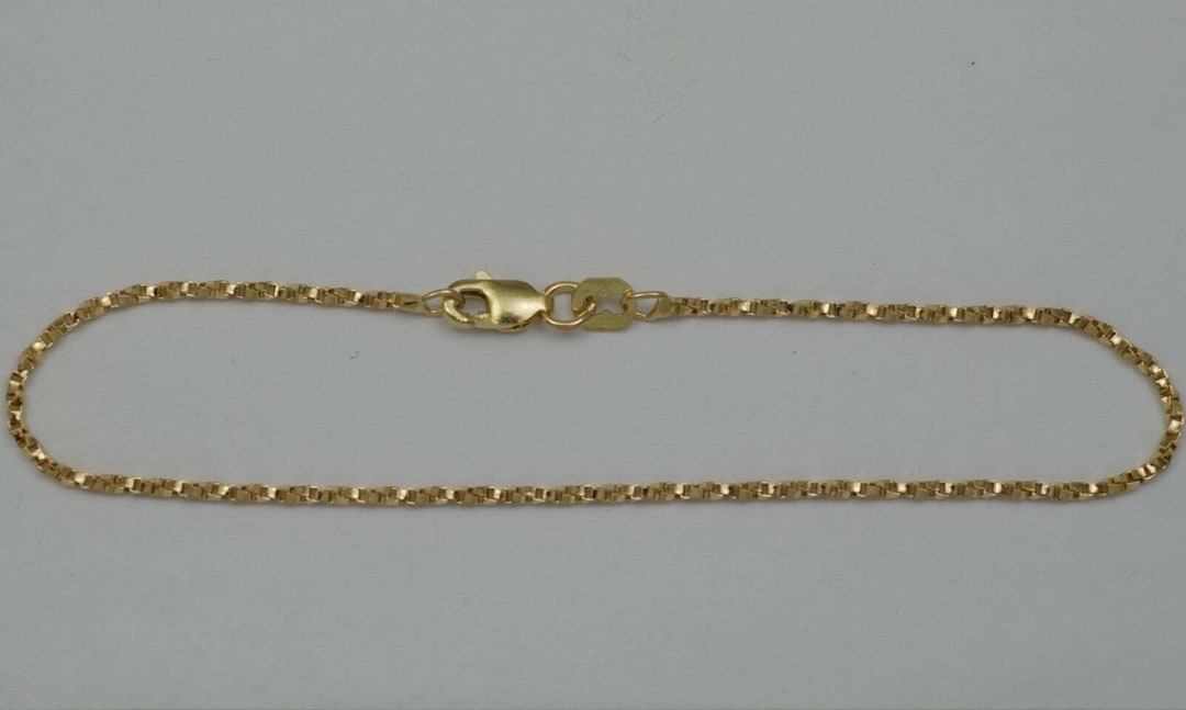 10K Gold Twisted Box Link Ladies Bracelet - Etsy