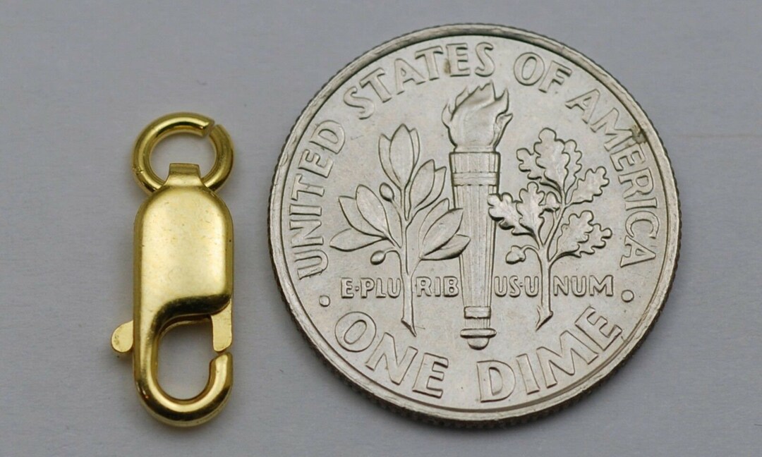 18K Solid Gold Lobster Claw Clasp - Etsy