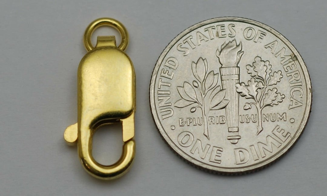 18K Solid Gold Lobster Claw Clasp - Etsy