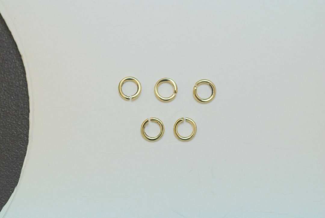 5 Pieces 10K Solid Gold 5 Mm Jump Rings Open - Etsy