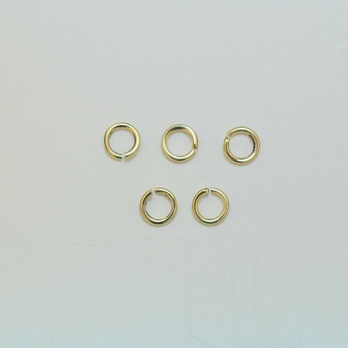 5 Pieces 10K Solid Gold 5 Mm Jump Rings Open - Etsy