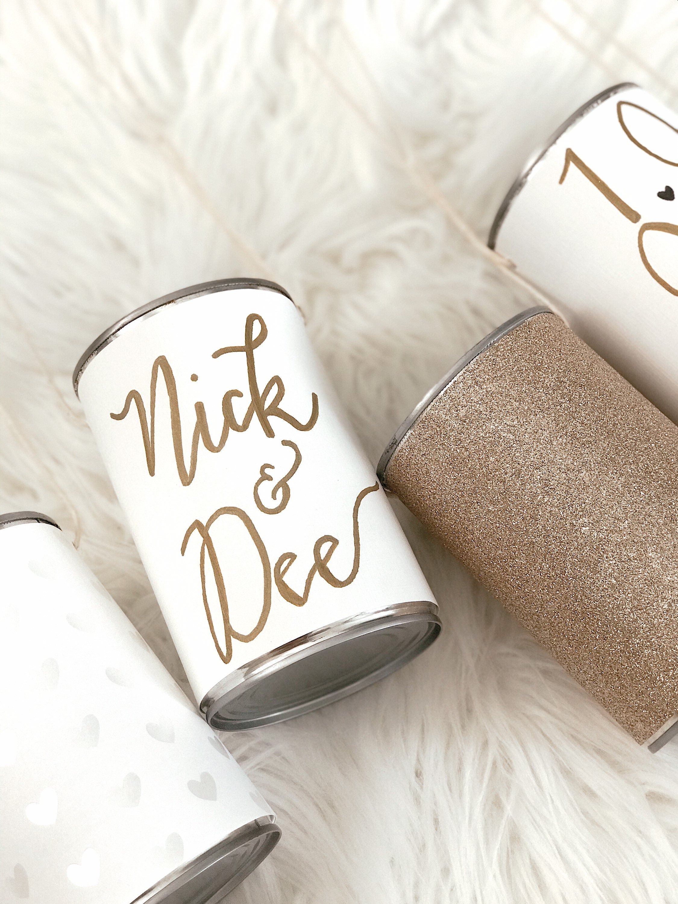 Personalized Wedding Car Tin Cans-just Married/make Some Noise/car Cans ...