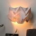Origami Wall Lighting Fixture Wooden Bracket With Paper Pendant Light ...