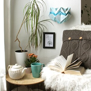 Summer Origami Wall Sconce Handmade in Paper | Wall Light Fixture ...