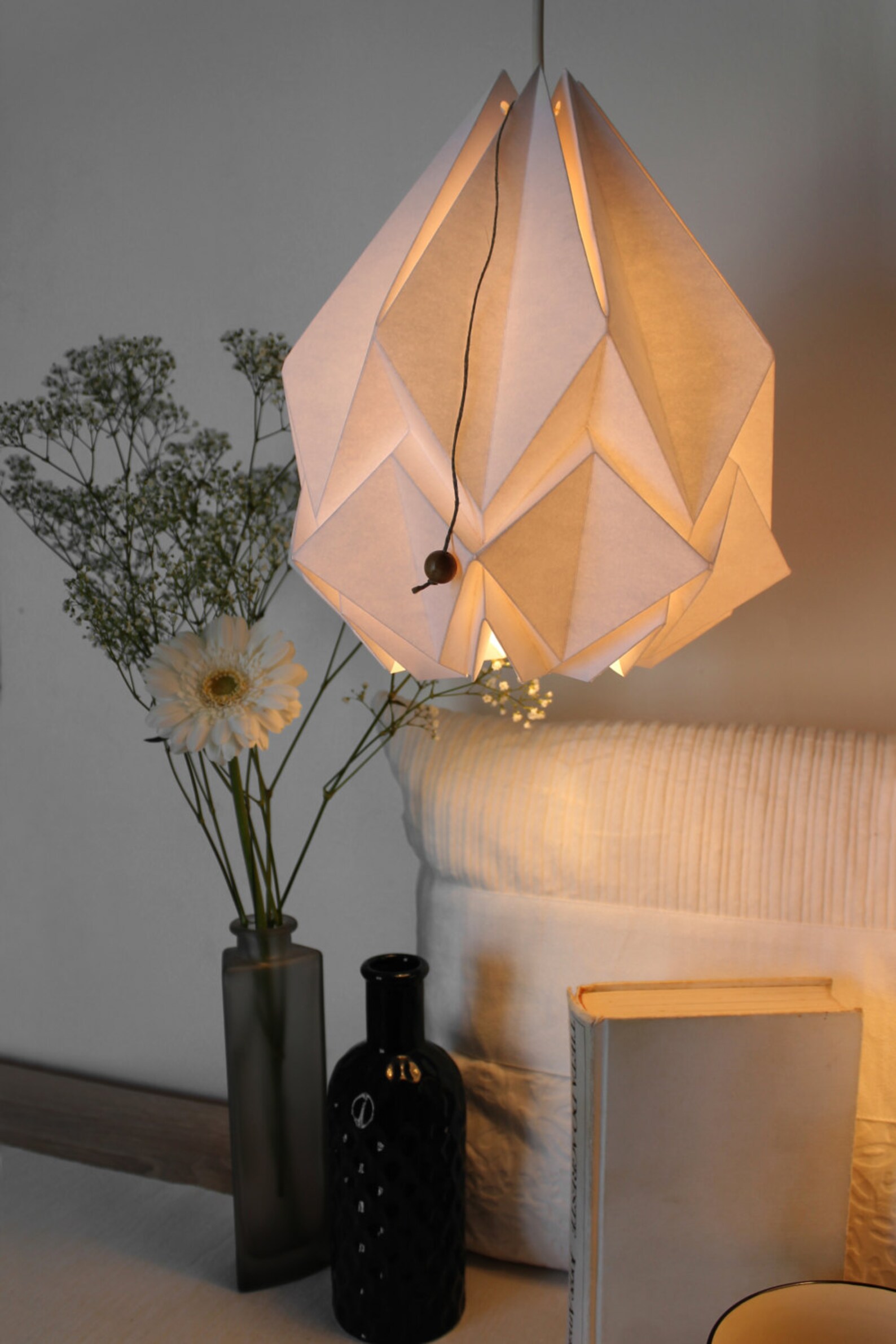 Suspension origami simple et élégante suspension blanc neige - Etsy France
