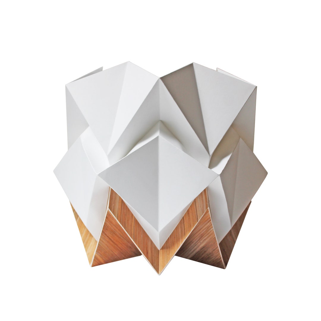 Origami Table Lamp in Paper - Etsy