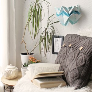 Summer Origami Wall Sconce Handmade in Paper | Wall Light Fixture ...