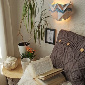 Summer Origami Wall Sconce Handmade in Paper | Wall Light Fixture ...