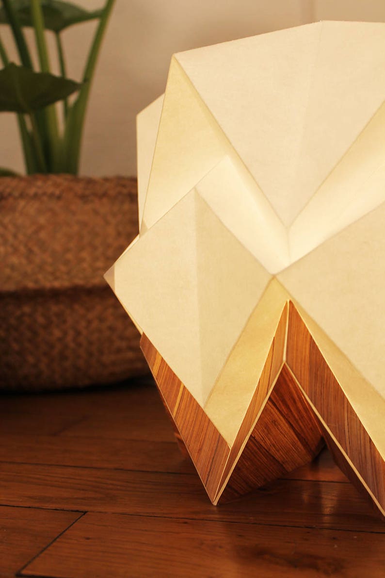 Origami Table Lamp in Paper - Etsy
