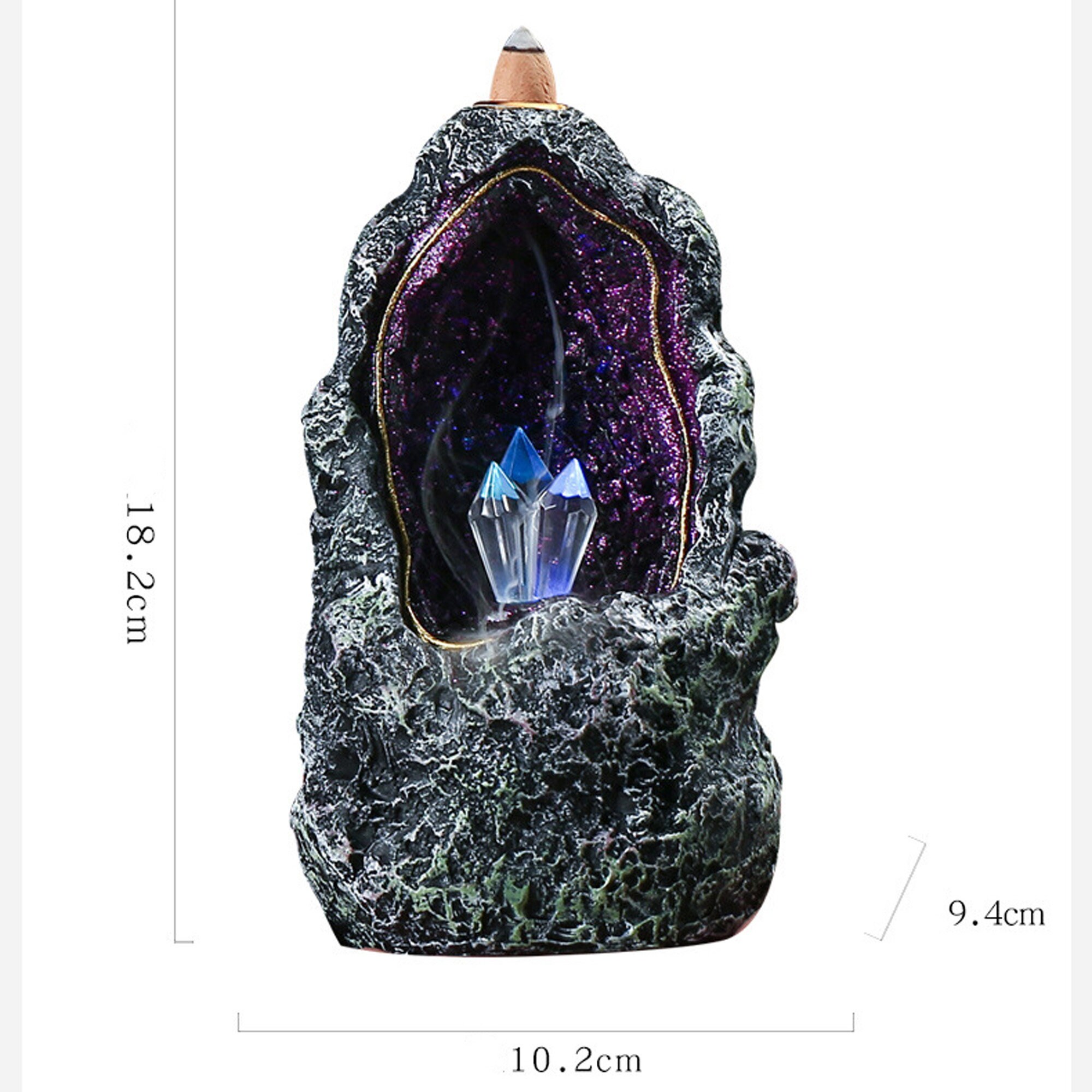 Resin Reflux Incense Burner Crystal Cave Glowing Crystal Cave - Etsy