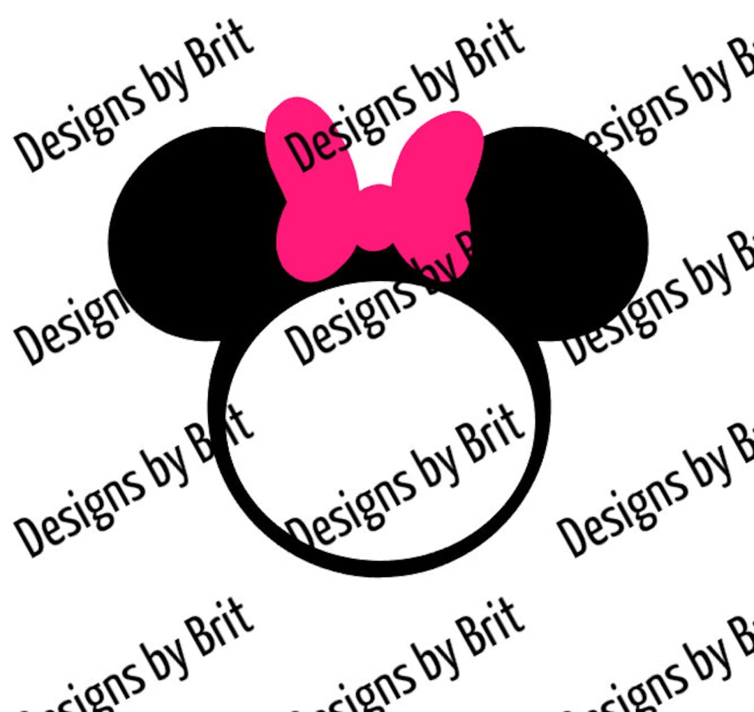 Minnie Mouse Monogram Border Design // Instant Download // Digital ...