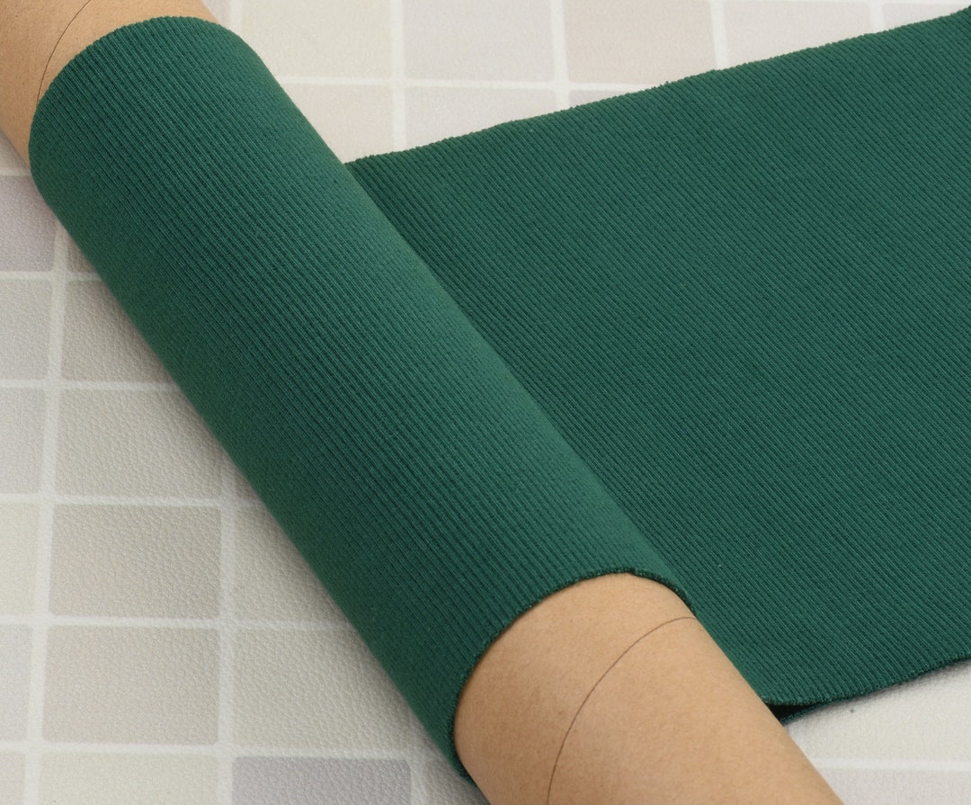 Deep Green Rib Knit Fabric for Cuffs, Neckbands, Waistbands, Hems - Etsy