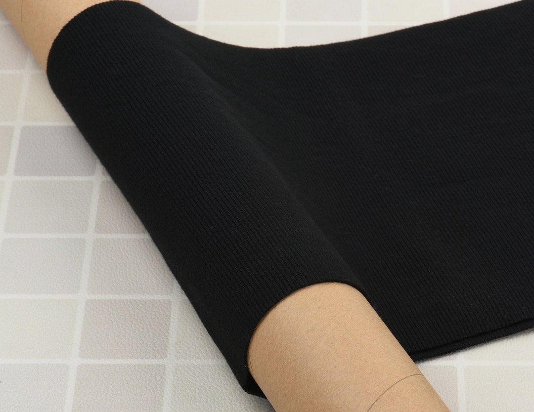 Black Rib Knit Fabric for Cuffs, Neckbands, Waistbands, Hems - Etsy
