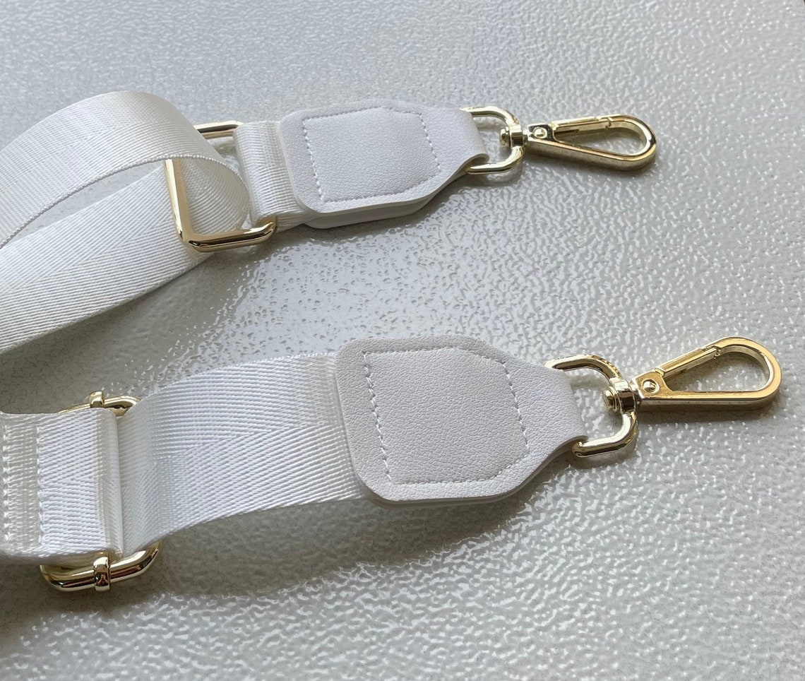 White Nylon Strap for Bag 1.5 Inch Wide Adjustable Crossbody Purse ...