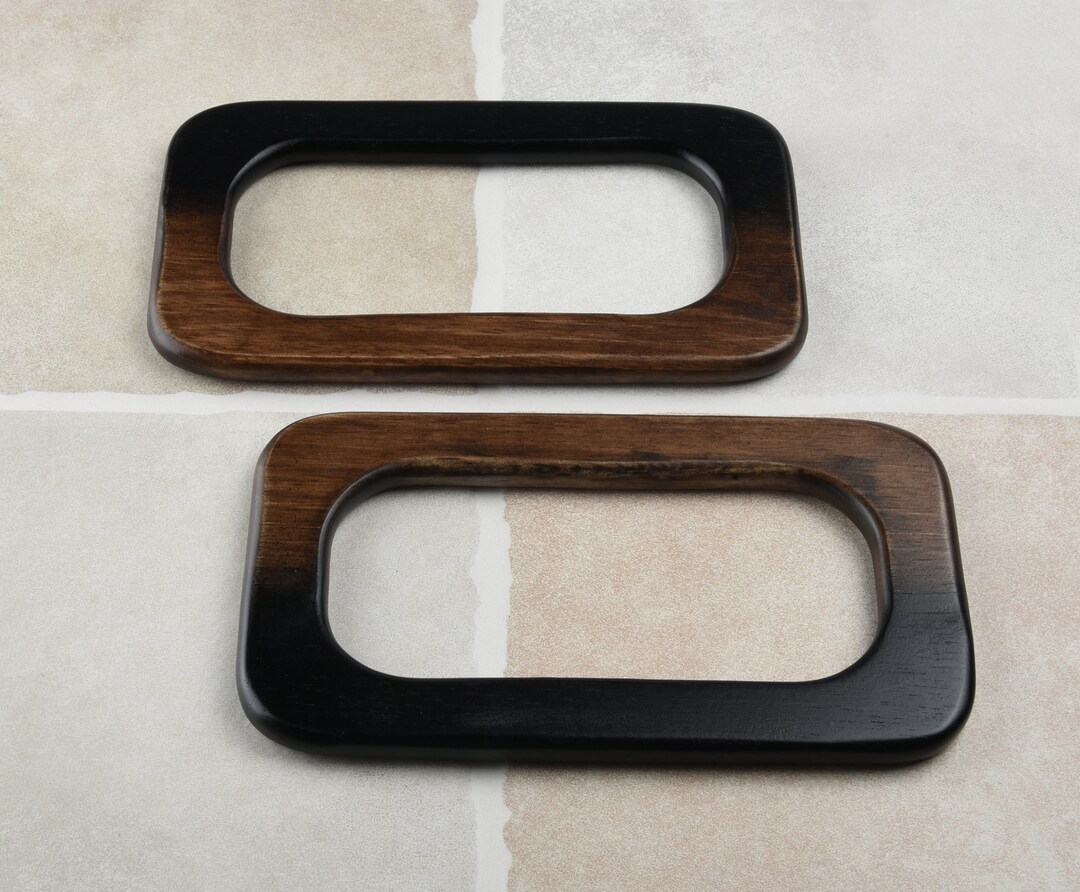 16.5cm Dark Brown Rectangle Wood Handles for Handbag One Pair - Etsy