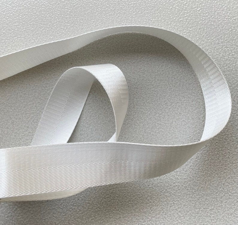 White Nylon Strap for Bag 1.5 Inch Wide Adjustable Crossbody Purse ...