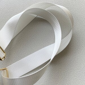 White Nylon Strap for Bag 1.5 Inch Wide Adjustable Crossbody Purse ...