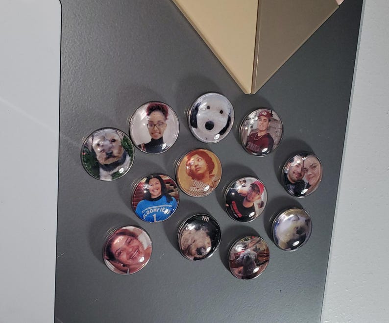 Personalized Glass Magnets, Custom Handmade Photo Magnets, Refrigerator ...
