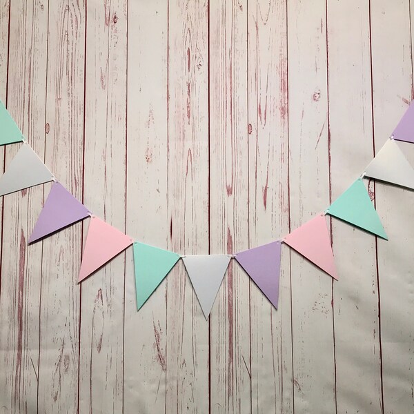 Pastel Bunting - Etsy