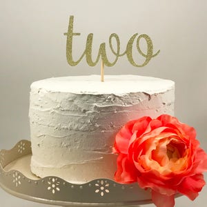 Number Two Cake Topper, 2nd Birthday Cake, Second Birthday, Cake Smash ...
